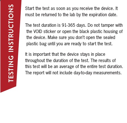 Long-Term Alpha Track Radon in Air Test Kit Instructions | AccuStar ...